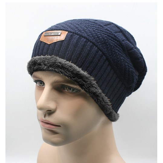 Jual Topi Kupluk wool winter beanie hat biru | Shopee Indonesia