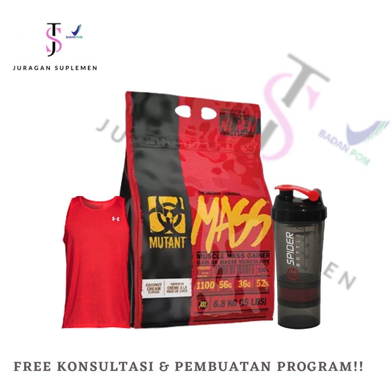 Jual MUTANT MASS GAINER 15 LBS SUPLEMEN KESEHATAN MAKANAN PROTEIN ...