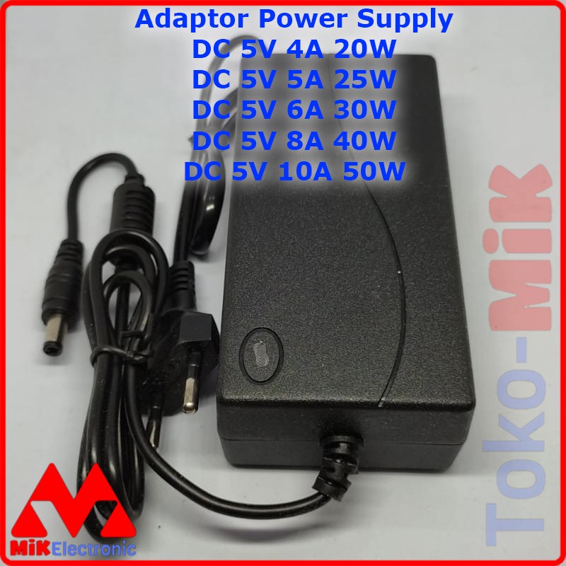 Jual POWER SUPPLY ADAPTOR DC 5V 4A 5A 6A 8A 10A 5VDC DC5V 20W 30W 40W 50W | Shopee Indonesia