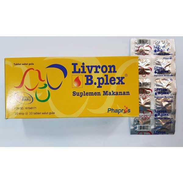 Jual Obat penambah darah LIVRON B-PLEX 1 STRIP 10 TAB - MURAH | Shopee ...