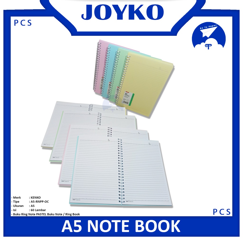 Jual Note Book - Buku Note Kenko A5 Warna-Warna PASTEL | Shopee Indonesia