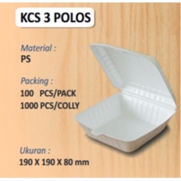 Jual STEROFOAM KCS 3 POLOS STYROFOAM MAKAN POLOS TEMPAT MAKAN STEROFOAM / HARGA PERPACK ISI ...