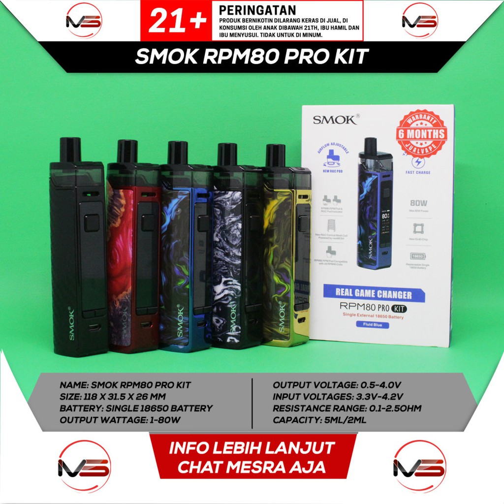 Jual Authentic RPM 80 PRO KIT 80W POD MOD by SMOK | Shopee Indonesia