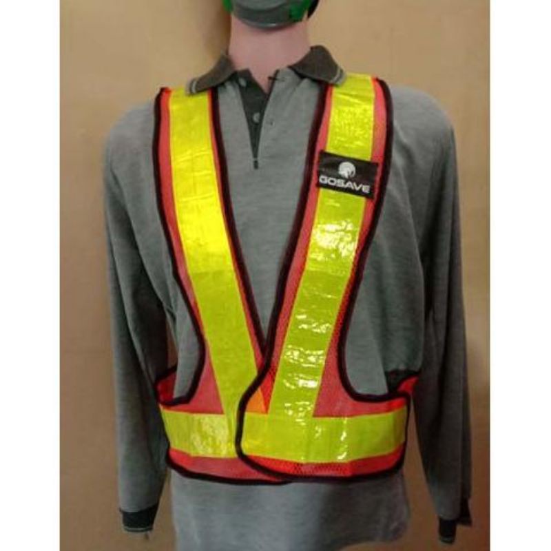 Jual Rompi jaring model V Guard Hijau orange safety vest Gosave ...