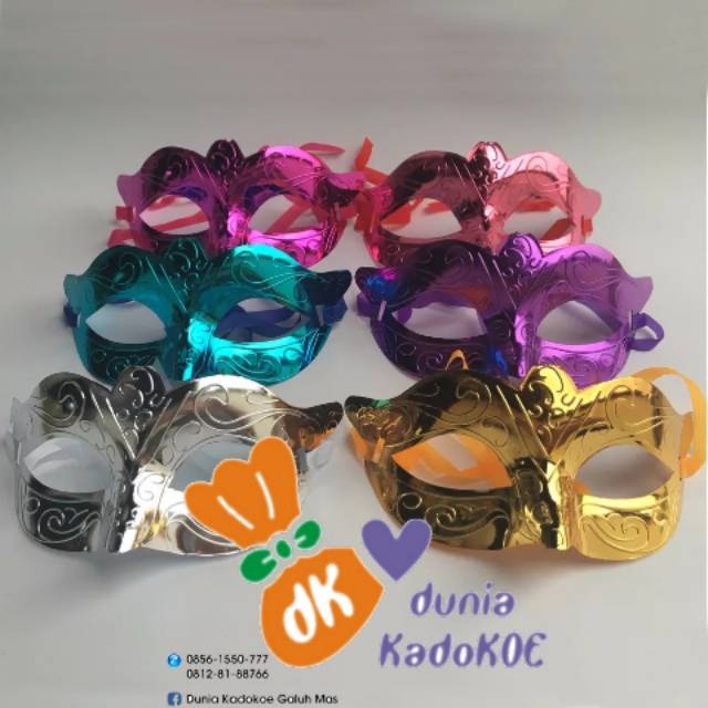 Jual Topeng half face glossy masquerade/costume mask half face | Shopee ...
