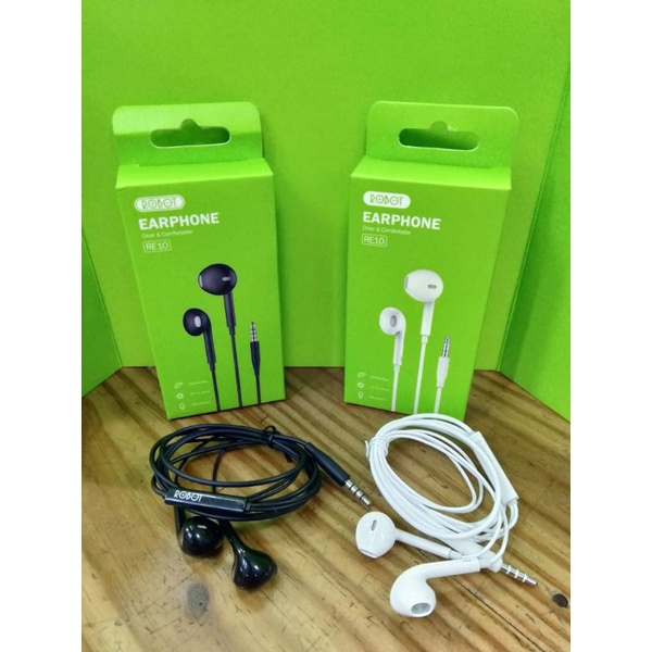 Jual Headset Headphone Robot RE10 Wired Bass | Shopee Indonesia
