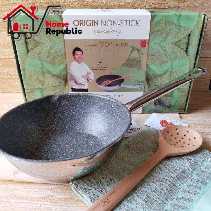 Jual Panci BIMA ORIGIN Stoneforce Coating NONSTICK WOKPAN 24CM Frywok ...