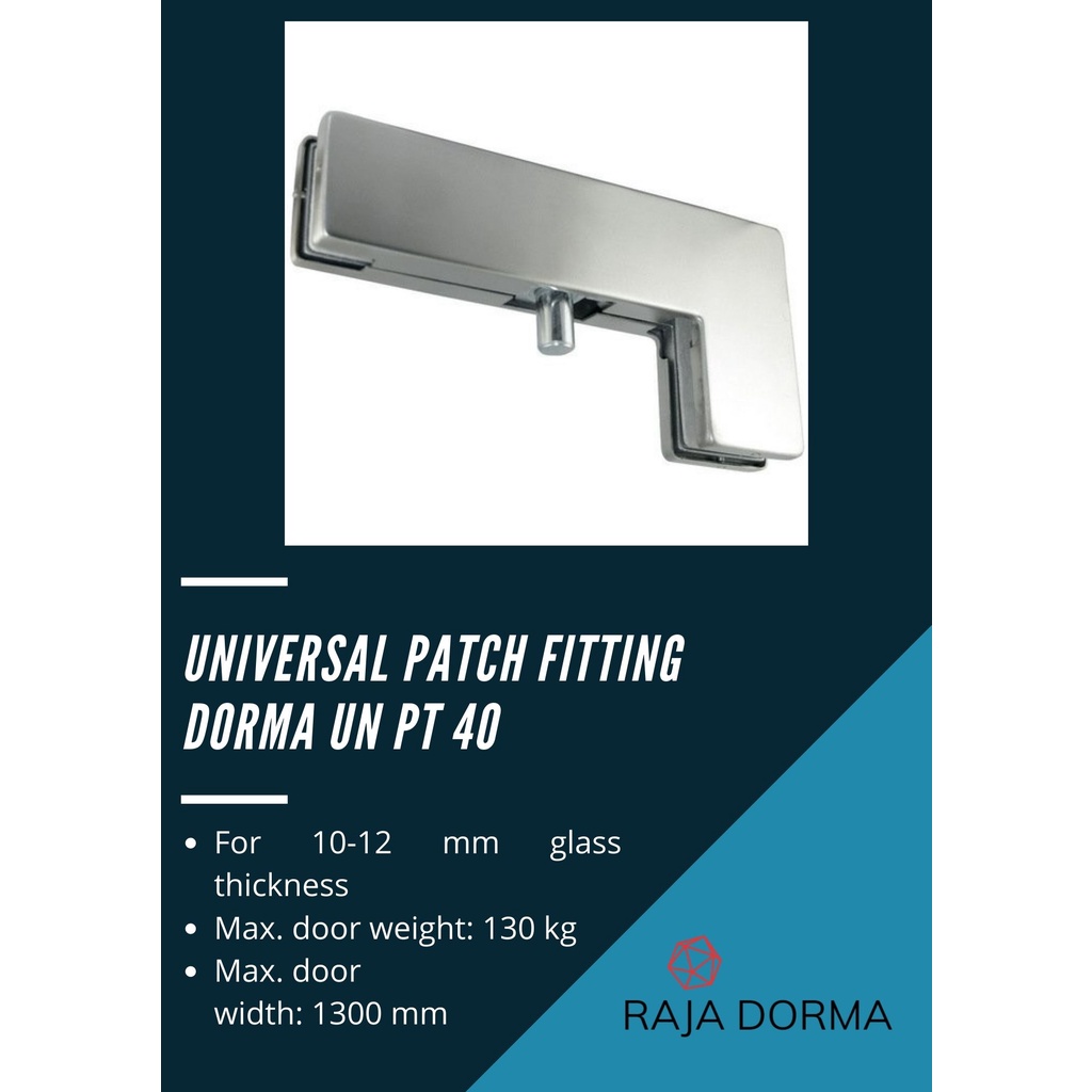 Jual Dorma UN Universal PT 40 PT40 Patch Fitting | Shopee Indonesia