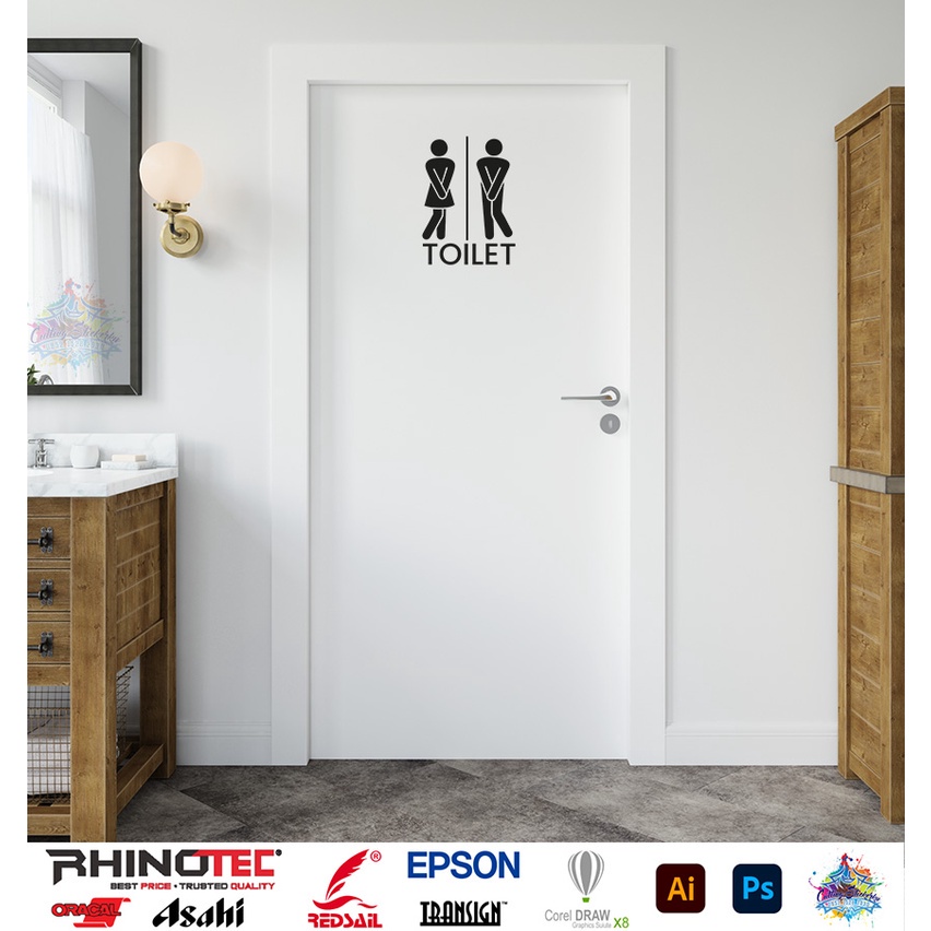 Jual Toilet Gril And Boy Variasi Sticker Timbul Keren Nyala Dekorasi ...