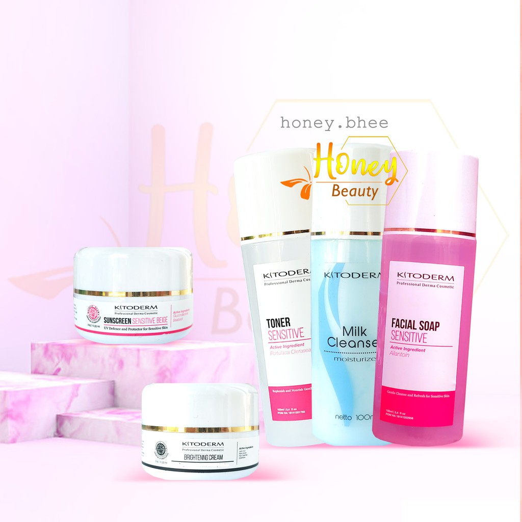 Jual Kitoderm Paket Normal Whitening Sensitive Skin Ori / Paket ...