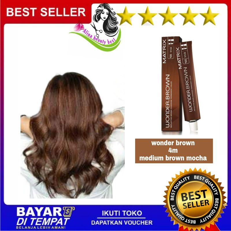 Jual cat rambut matrix wonder brown 90ML - 4M (brown mocha) | Shopee ...