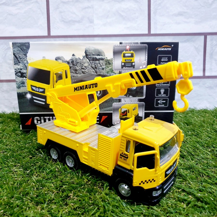 Jual DIECAST MOBIL TRUCK CRANE - MINIATUR CRANE BISA NYALA DAN BUNYI ...