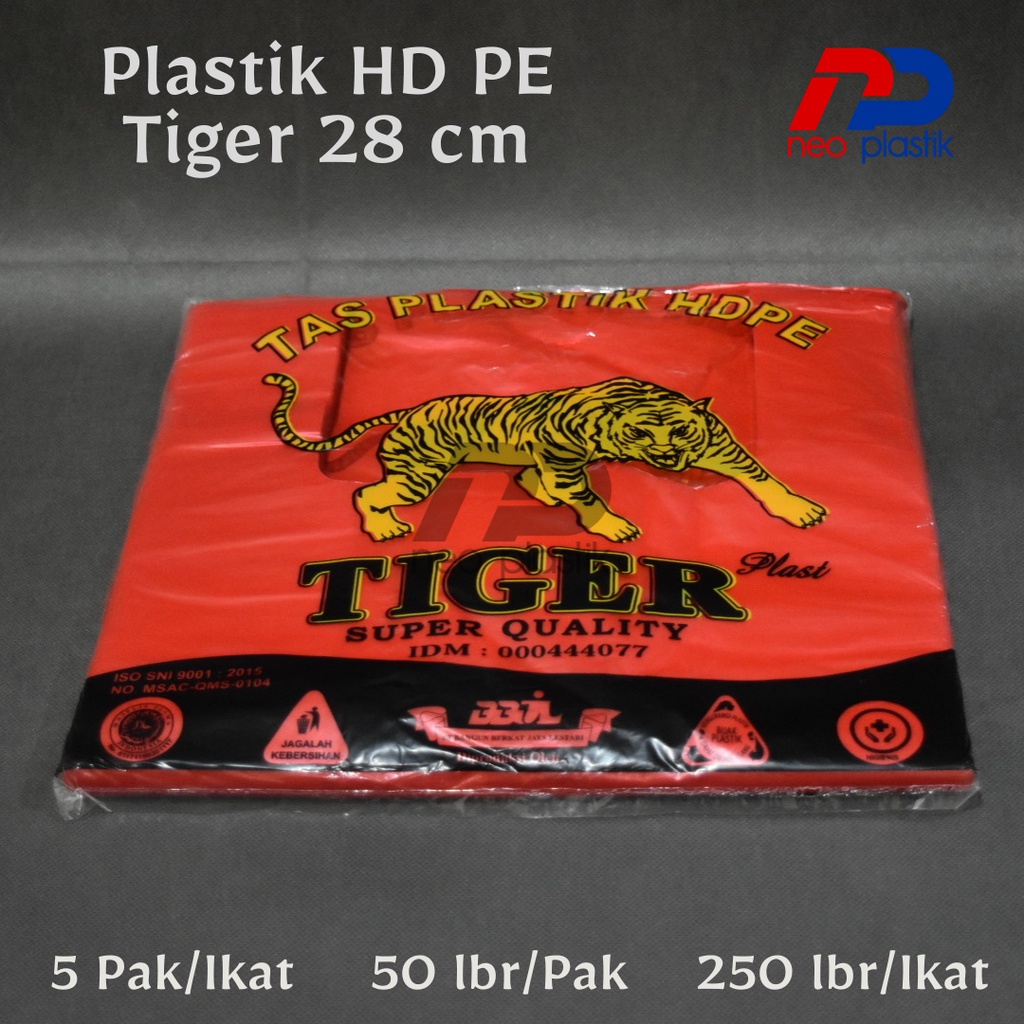 Jual Kantong Plastik HDPE Tiger Merah 28 cm / Plastik Bag / Tas Plastik ...