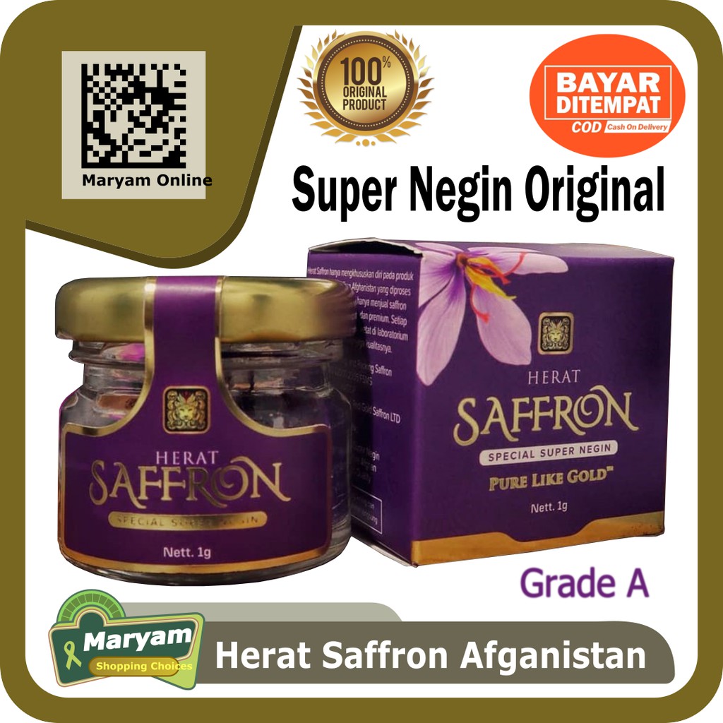Jual Saffron Super Negin Afghanistan Safron Original Herat Saffron ...