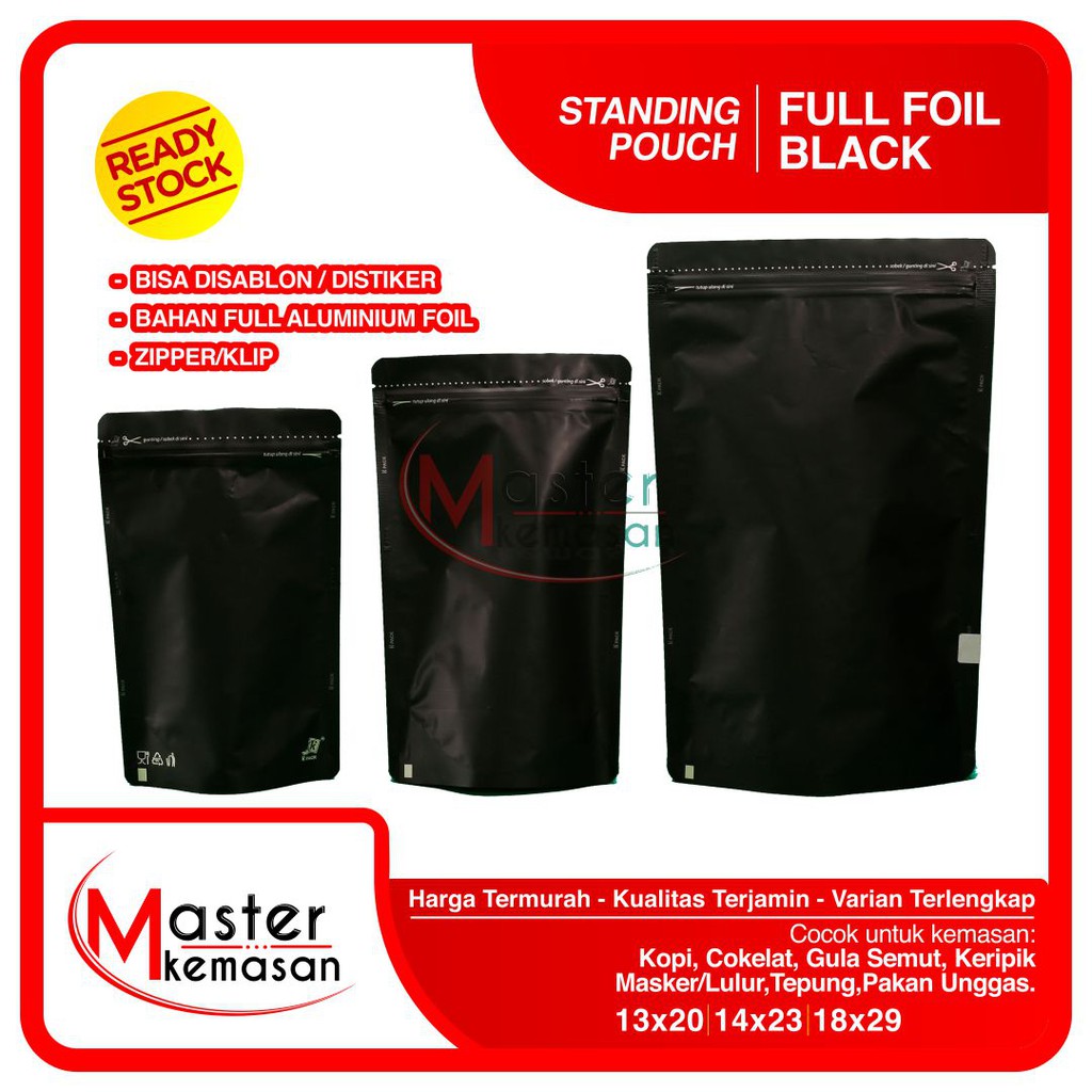 Jual (1 PACK ISI 100 PCS) Kpack Zipper Kemasan Standing Pouch Full ...
