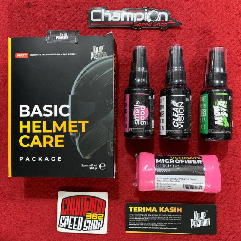 Jual Paket Perawatan Helm Glossy Helmet Care Smells Good Bubble Gum ...