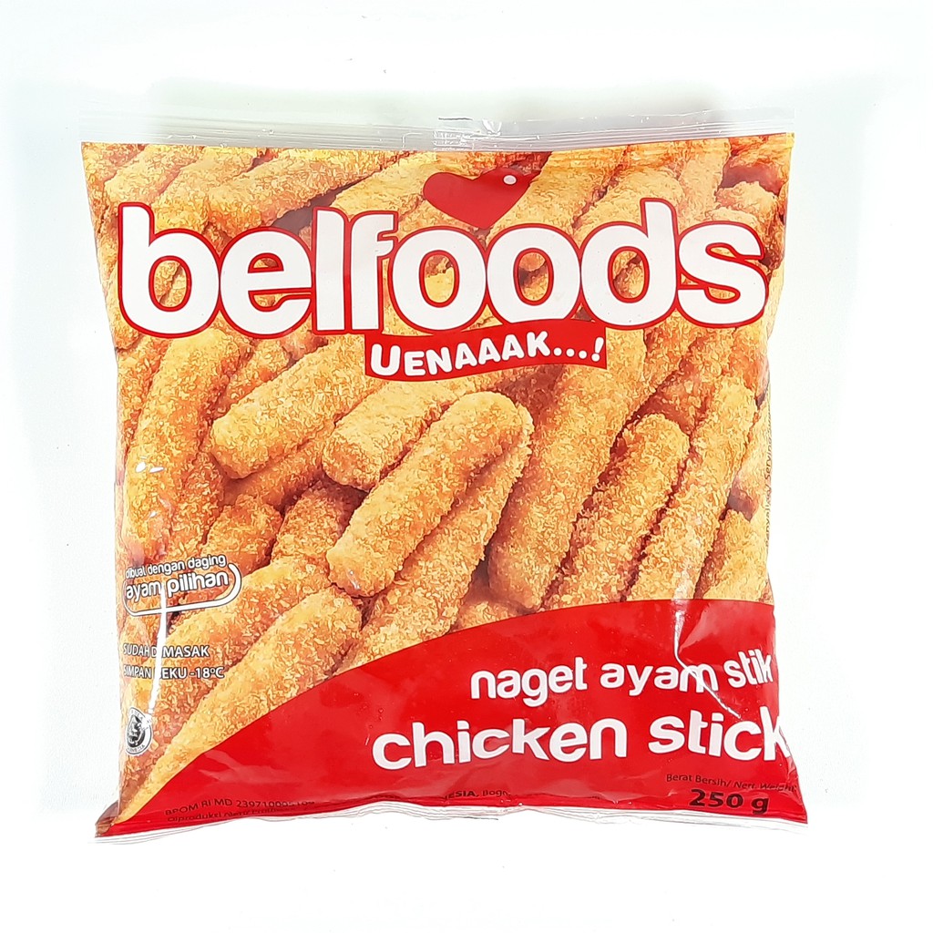 Jual Frozen Food Small Nugget Stick Belfoods Uenaak 250gr | Naget Ayam ...