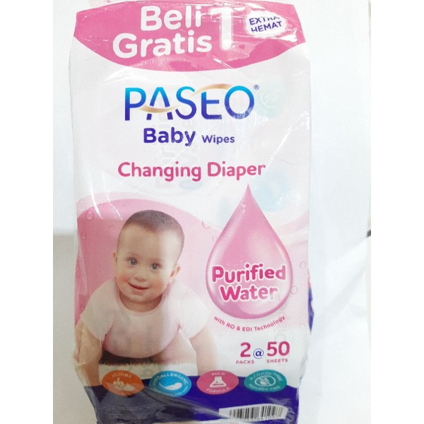 Jual Tisue Basah PASEO ISI 50+50 Sheets | Shopee Indonesia