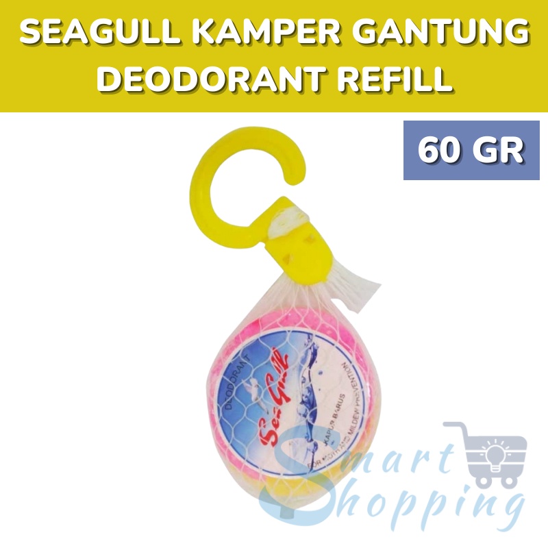 Jual SEAGULL KAMPER GANTUNG DEODORANT REFILL 60 GR WARNA / KAMPER ...