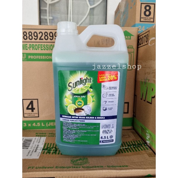Jual SUNLIGHT cairan pembersih piring jeruk nipis jerigen 4.5L | Shopee Indonesia