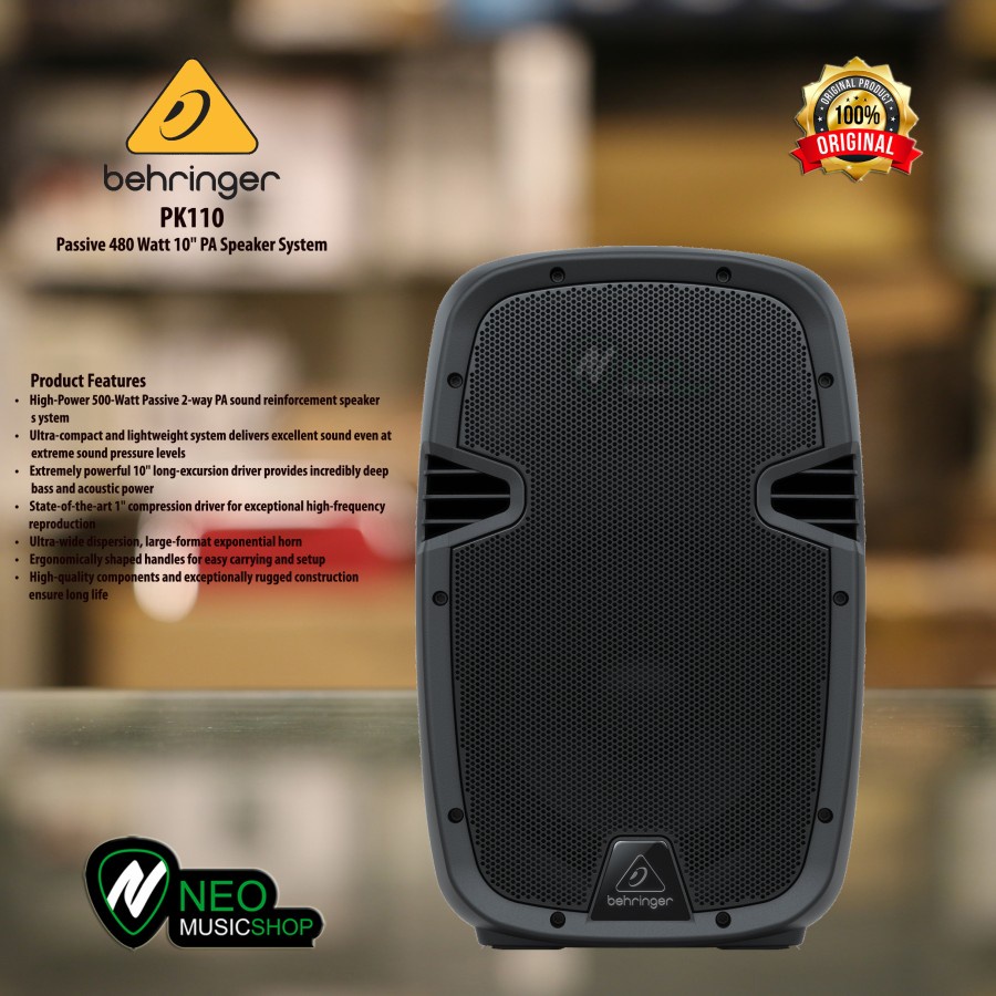 Jual Behringer PK110 High Power 10" 500-Watt Passive 2-way Speaker | Shopee Indonesia