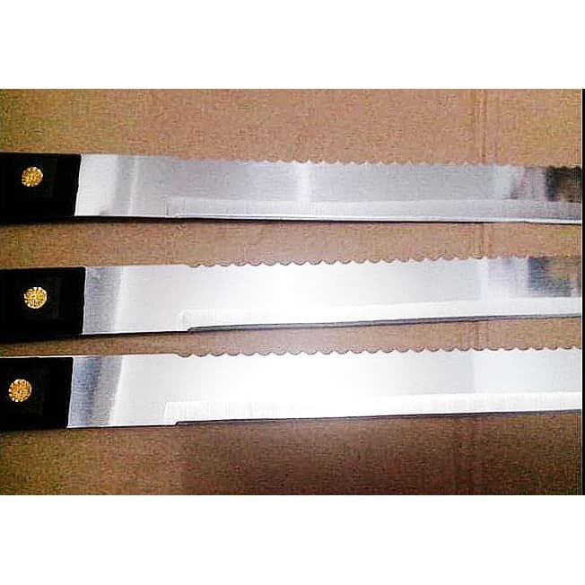 Jual PISAU PREMIUM 32CM 42CM 48CM PISAU ROTI SS 2 &1 SISI BLADE KUE ...