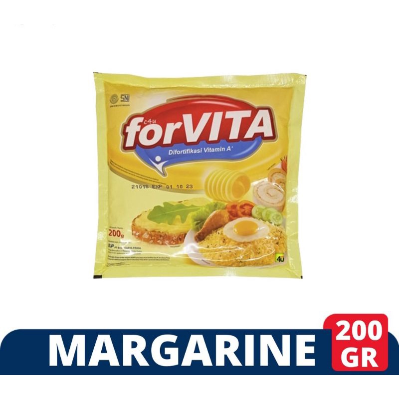 Jual margarin FORVITA PALMIA margarine kue serbaguna sachet 200gr ...
