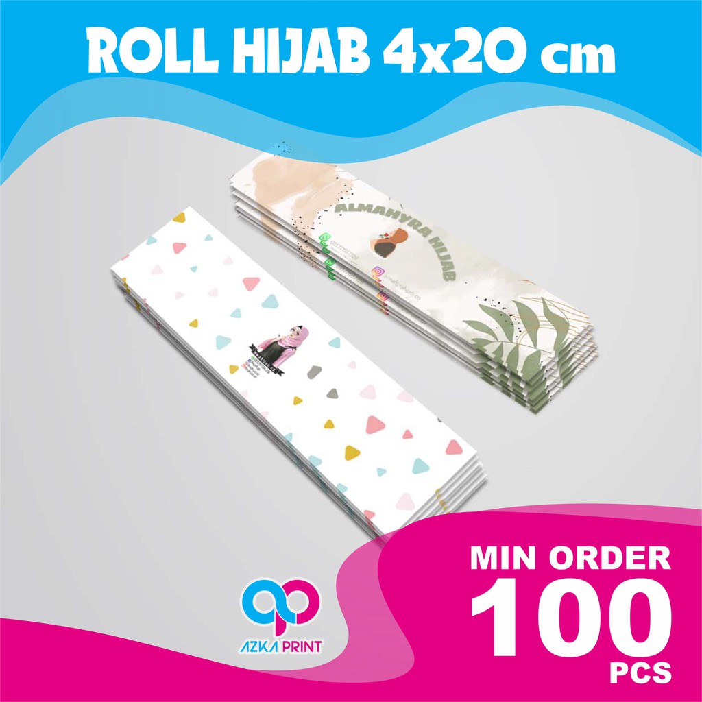 Jual Roll Hijab Custom 4x20cm/ Roller Jilbab / Label Pengikat Kerudung ...