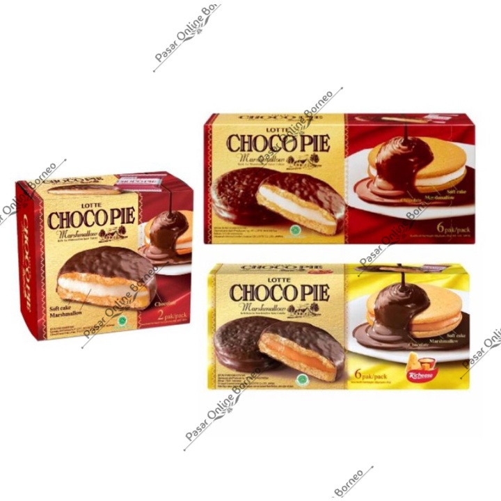 Jual Lotte Choco Pie Marshmallow Cokelat Keju | Shopee Indonesia