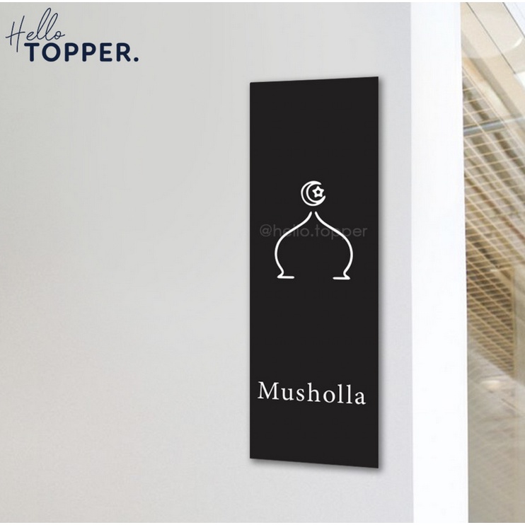 Jual Sign Board Mushola Musholla Acrylic UV Print Potrait | Shopee ...