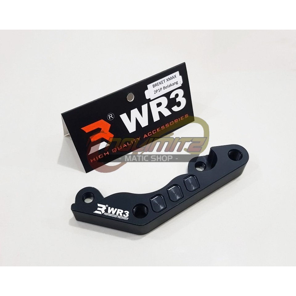 Jual Breket Bracket Kaliper 1 Pin 2 Piston WR3 Black Rear XMAX | Shopee Indonesia