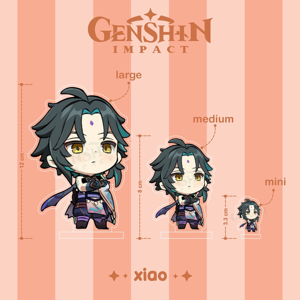 Jual Standee Bidak Pion Figure Genshin Impact xiao yunji hutao zhongli ...