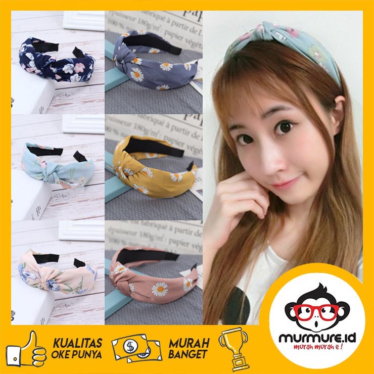 Jual MURMURE.ID | BANDO KOREA STYLE BANDANA WANITA MOTIF BUNGA DAISY ...