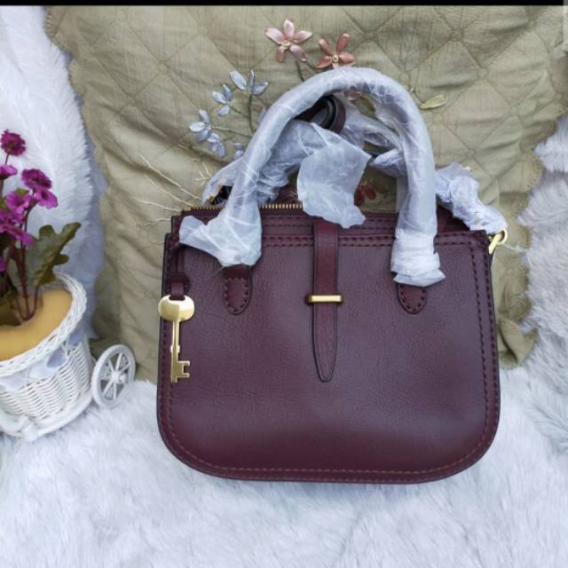 Jual Fossil Mini Satchel Ryder Fig Color | Shopee Indonesia