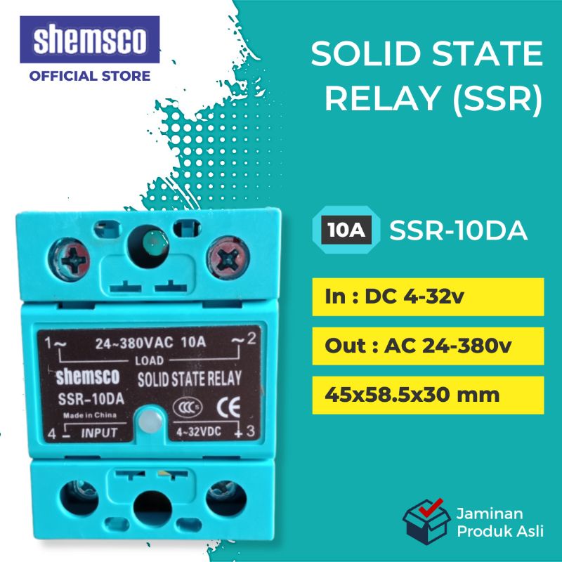 Jual Input DC 4v-32v Output AC 24v-380v 10A 25A 40A Solid State Relay ...