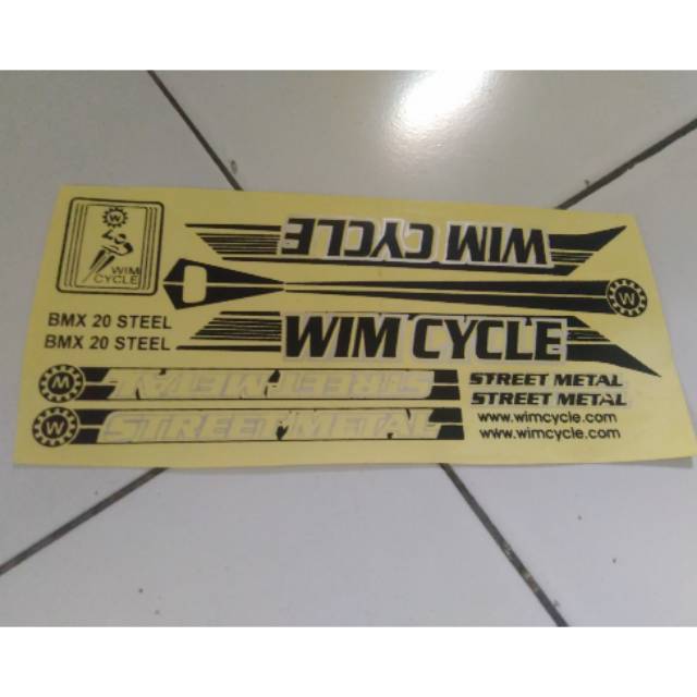 Jual Stiker Sticker Sepeda Wimcycle Street Metal | Shopee Indonesia