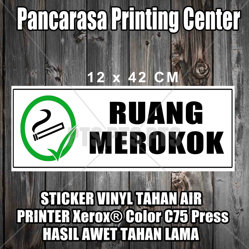 Jual Sticker 13 Ruang Merokok safety sign warning sign Surabaya ...
