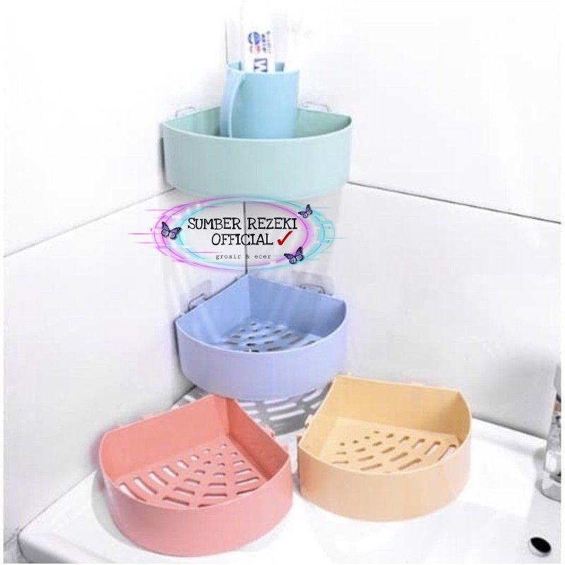 Jual [SR] RAK SUDUT SIKU SETENGAH LINGKARAN PLASTIK KAMAR MANDI WC ...
