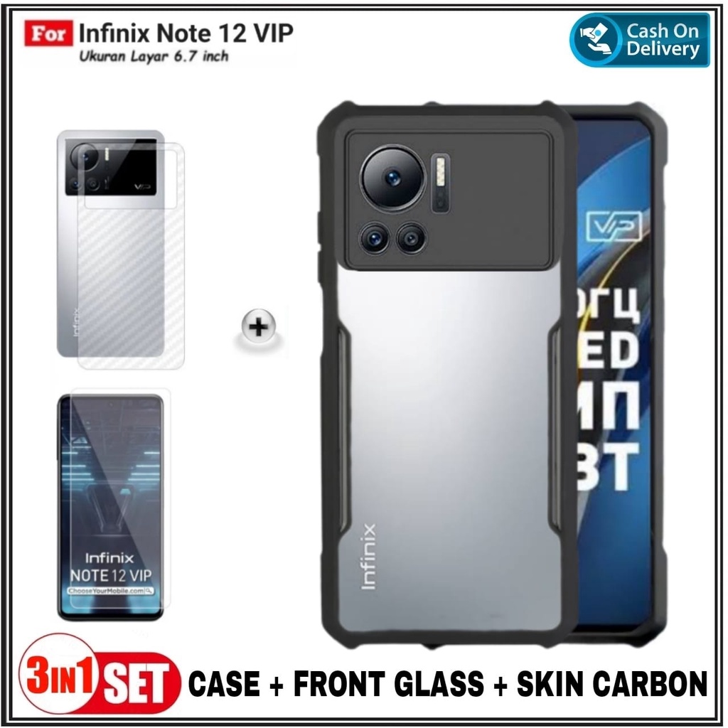 Jual Paket 3IN1 Case Infinix Note 12 VIP Note 12 G96 S4 S5 S5 LITE S5 PRO SMART 4 SMART 4C SMART ...