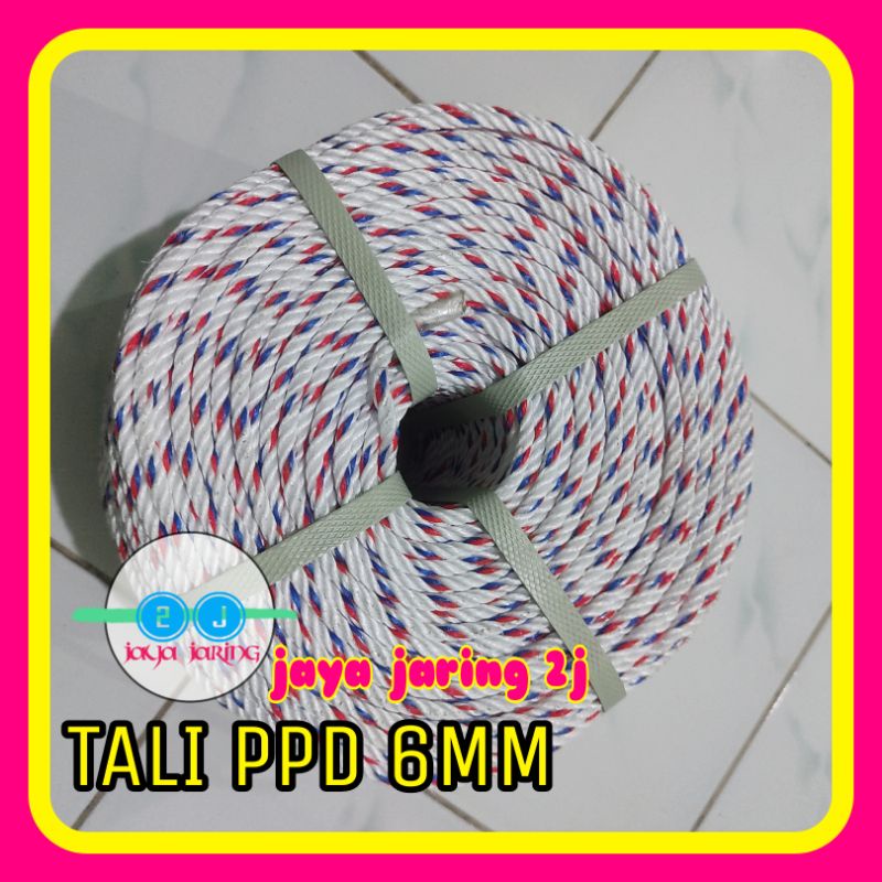 Jual TALI TAMBANG PPD ROLL 6MM (220 METER) MERK WAHOO HARGA 1 ROLL/Tali ...