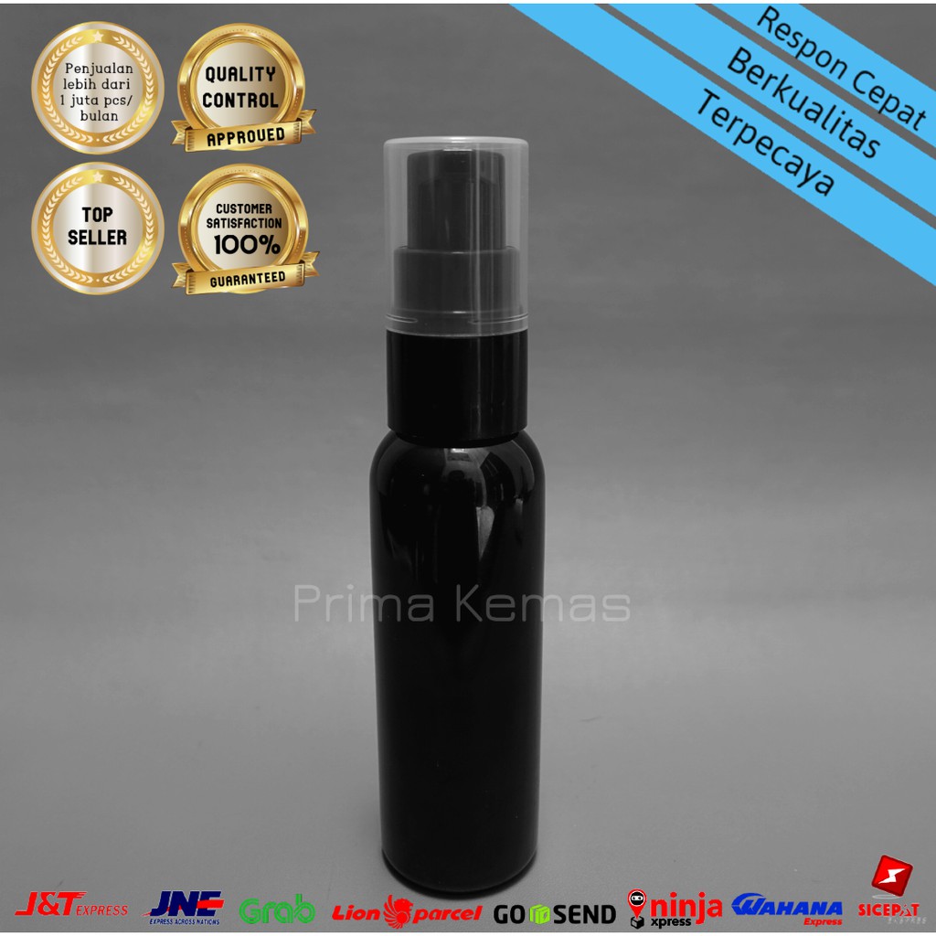 Jual Botol Pump Foamer 100 ml - botol kosmetik 100 ml - botol skincare Pet 100 ml Hitam | Shopee ...