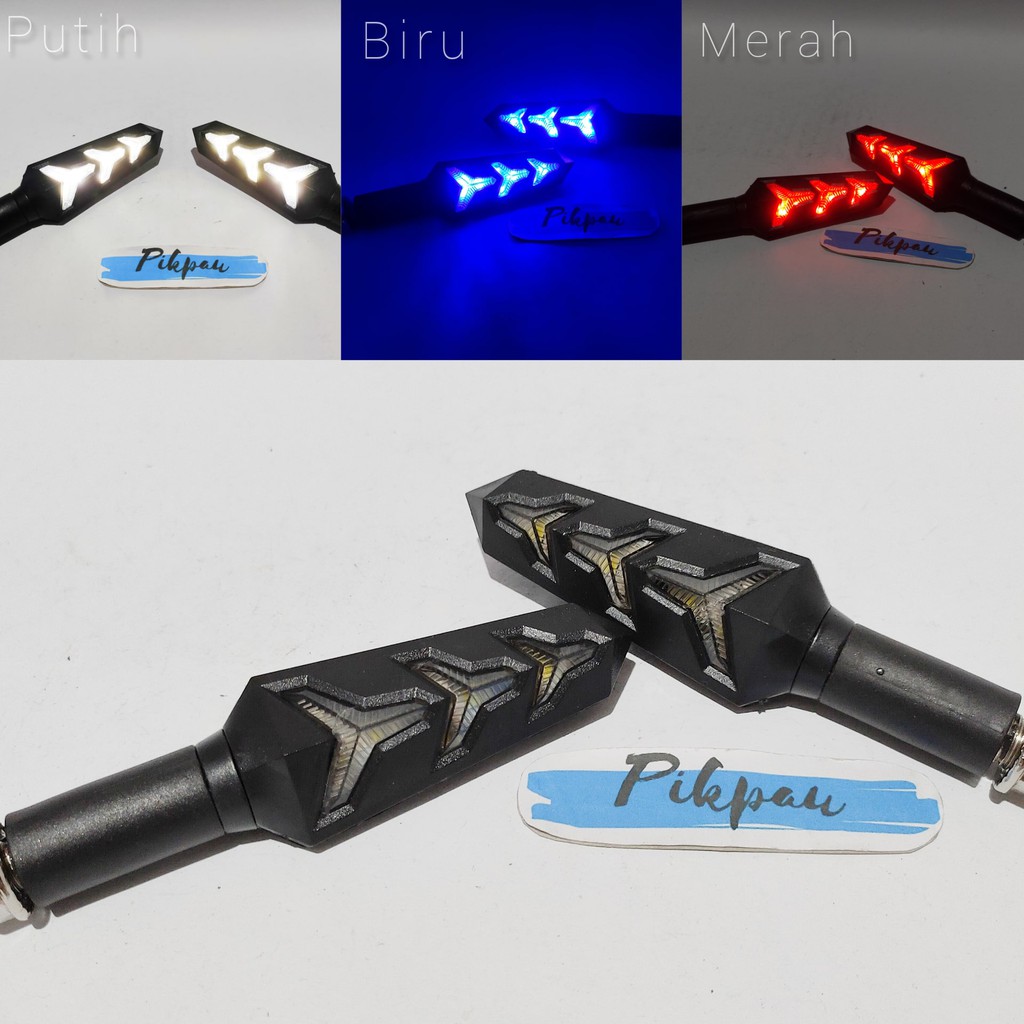 Jual Lampu Motor Sein Panah Universal LED Sen Running Model Panah ...