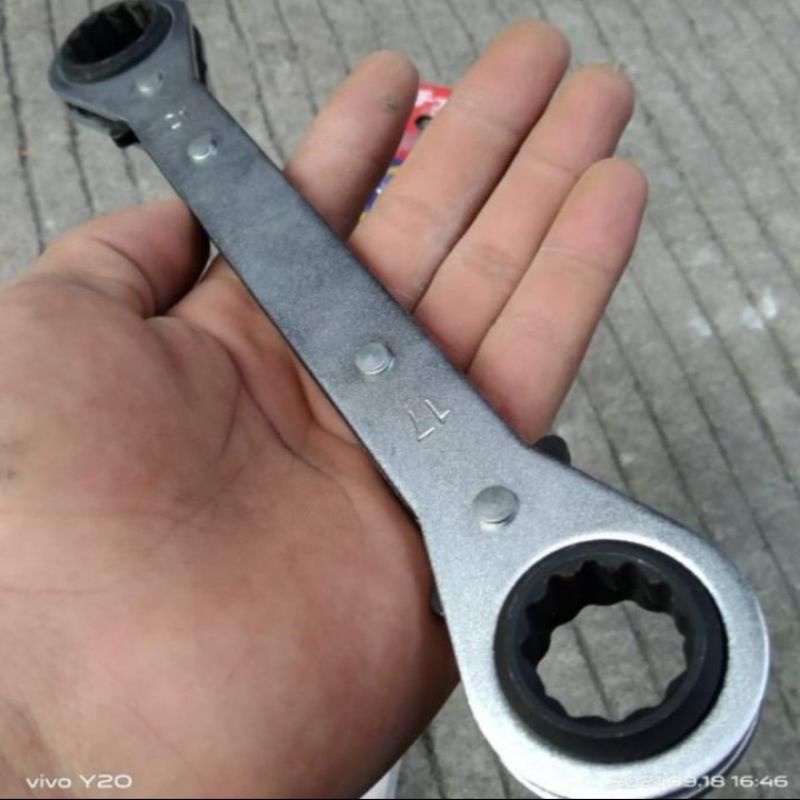 Jual 4 Way rachet wrench opt Kunci ring pas Kombinasi 17 19 21 22 mm ...
