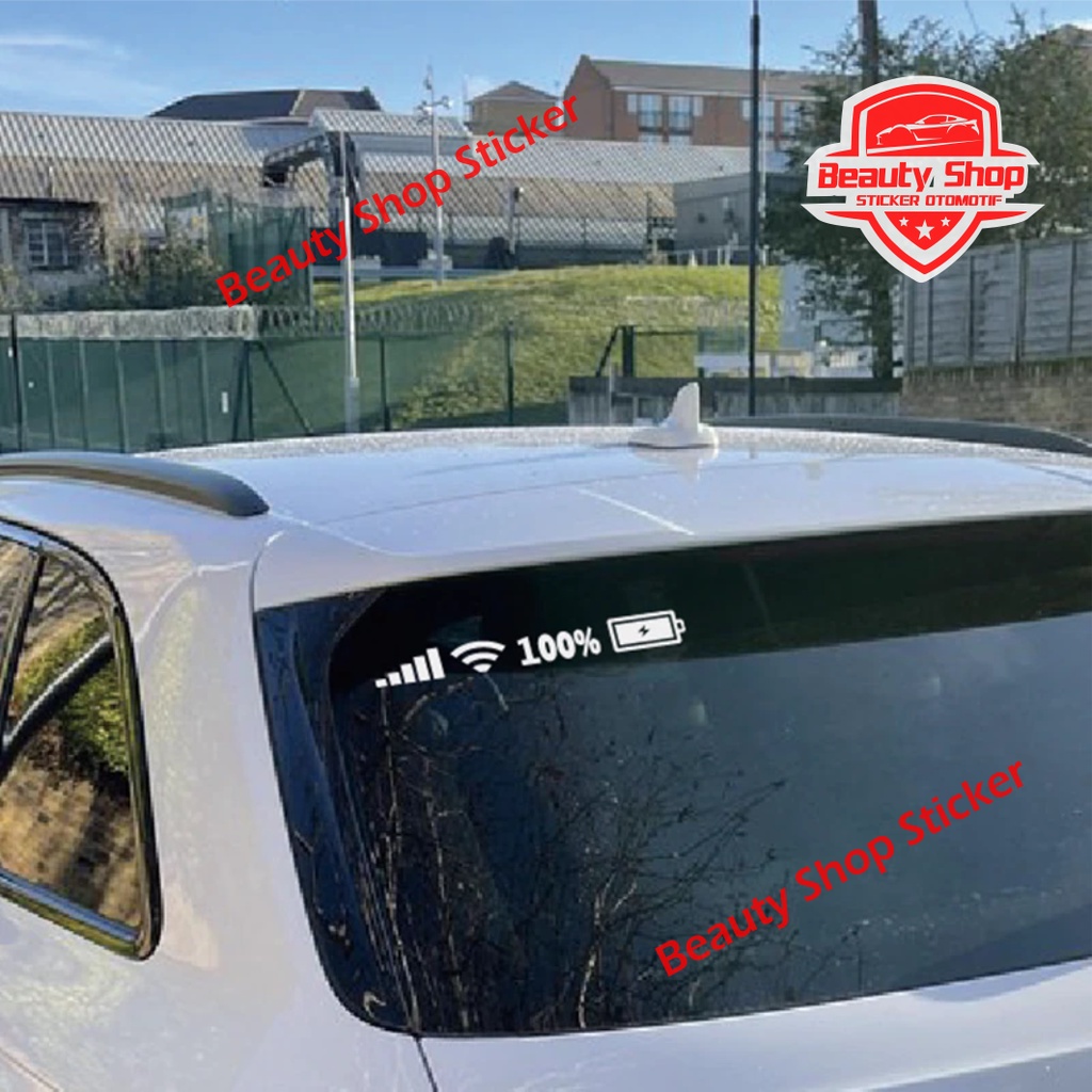 Jual Stiker Sticker Mobil Tanda Level Baterai Wifi Tempelan Kaca ...