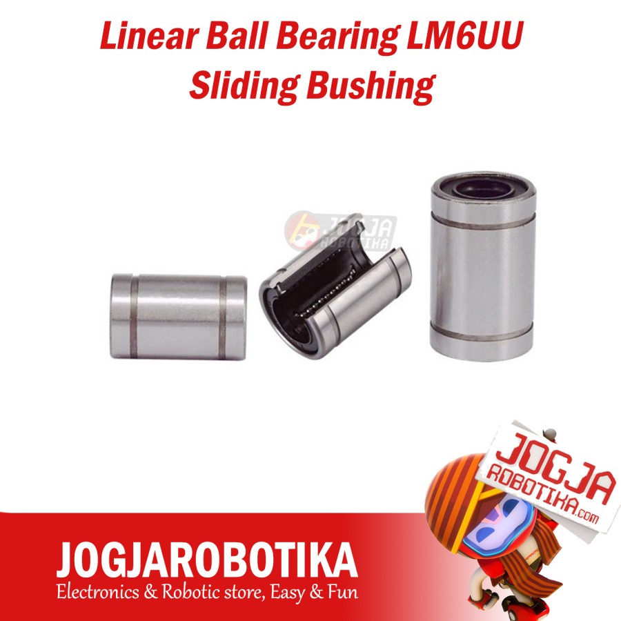 Jual Linear Ball Bearing LM6UU 6mm Sliding Bushing Lacher CNC 3D Print ...
