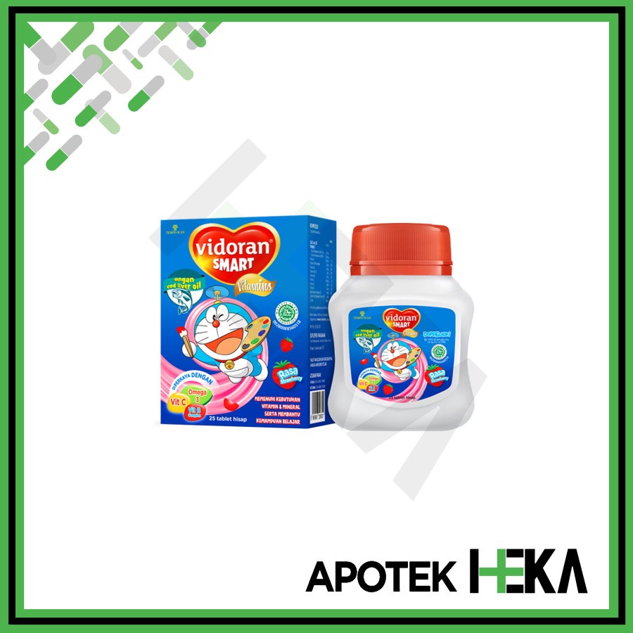 Jual Vidoran Smart Strawberry Tablet Hisap isi 25 - Vitamin Anak ...