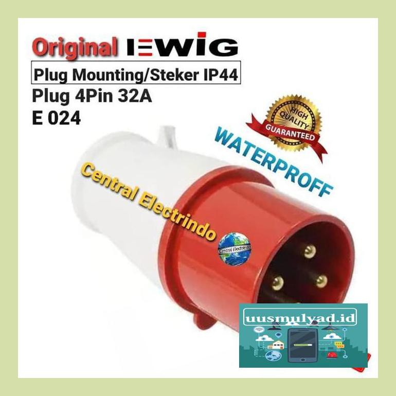 Jual Uuubjzk Plug Mounting 4P 32A Male Steker E 024 Ewig. Tanassu | Shopee Indonesia