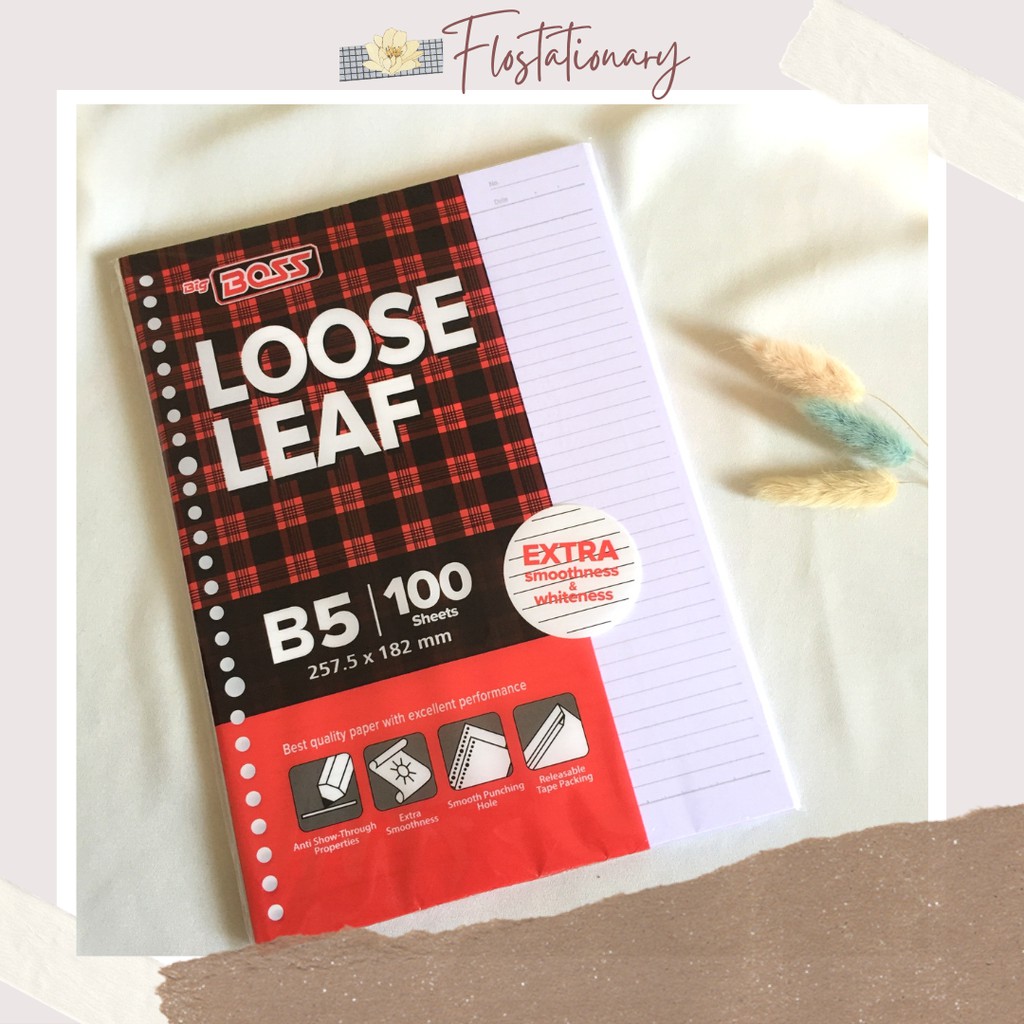 Jual [FS] Kertas Isi Binder B5 (26RING) 100 lembar Loose Leaf Bigboss | Shopee Indonesia