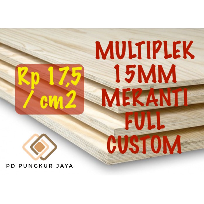 Jual TRIPLEK / MULTIPLEK 15MM MERANTI FULL UKURAN CUSTOM | Shopee Indonesia