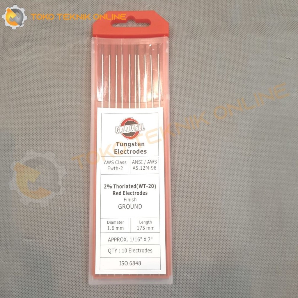 Jual KAWAT LAS ELEKTRODA TUNGSTEN WT20 1.6 MM – CALDWELL | Shopee Indonesia